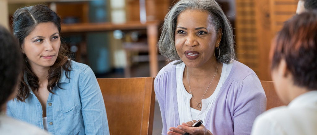 February student-resident discussion with Know Your Neighbors